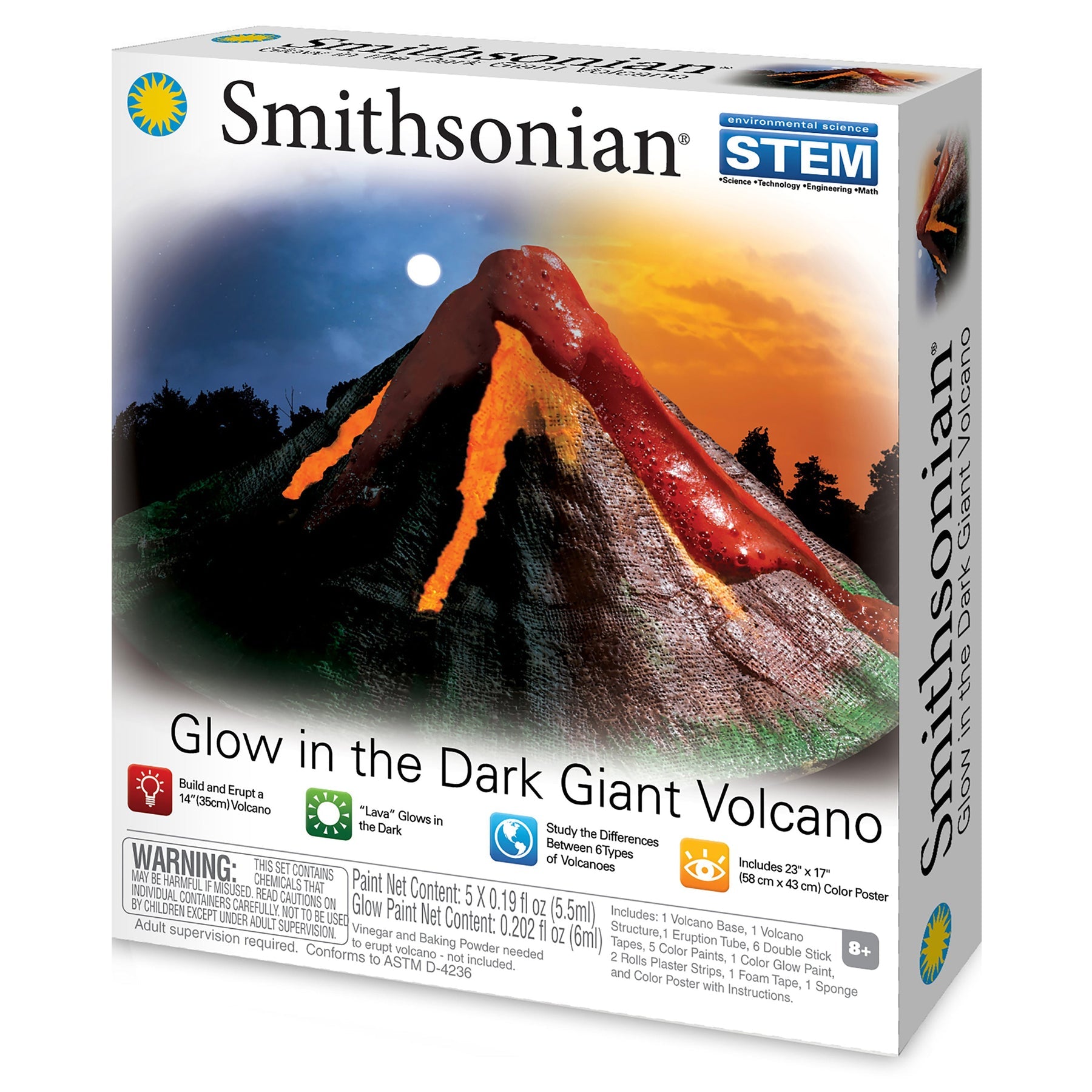 Smithsonian Glow in the Dark Giant Volcano – Astroworld Telescopes