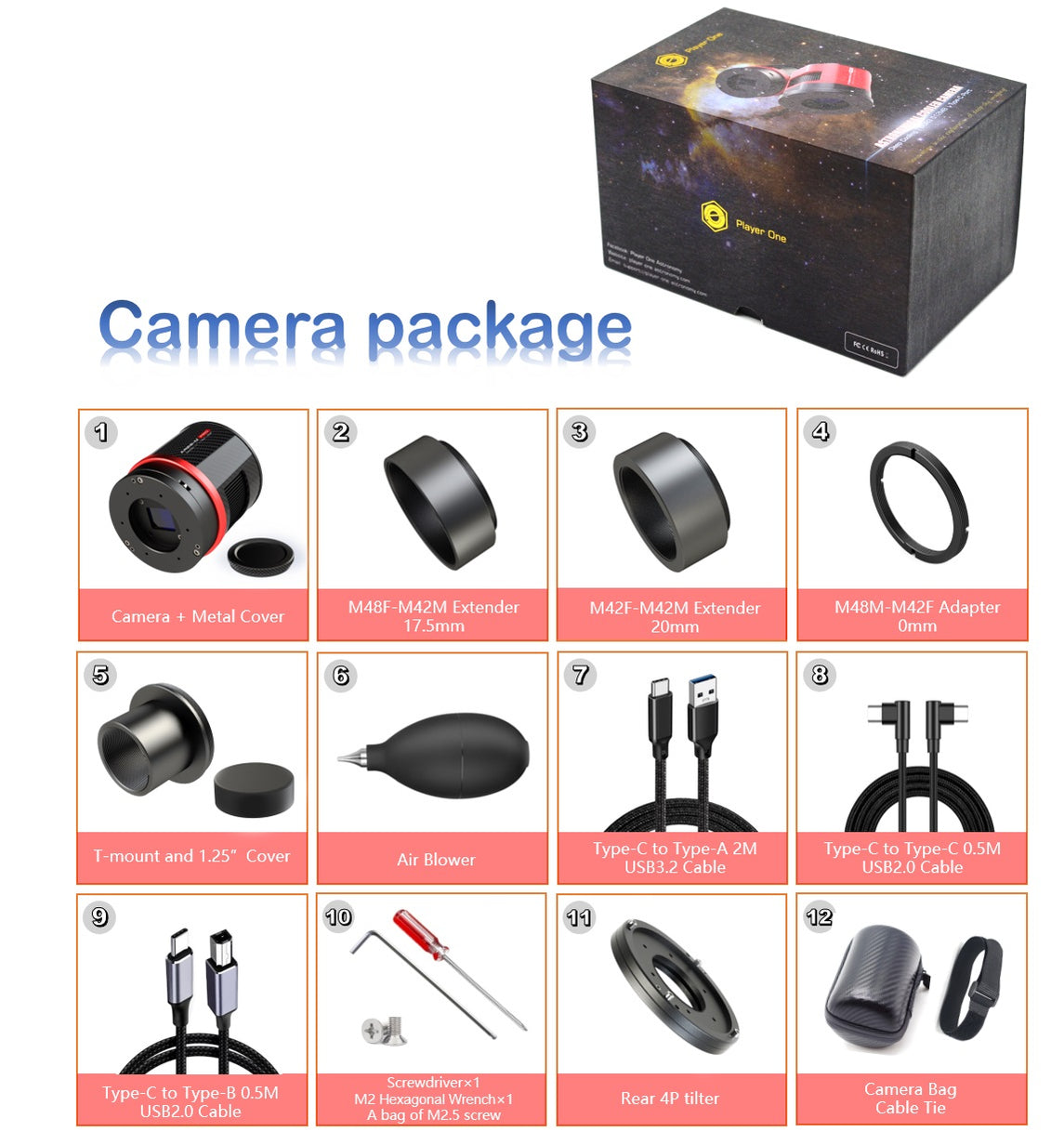 Player One Uranus-C Pro (IMX585)USB3.0 Cooled Color Camera — Astroworld ...