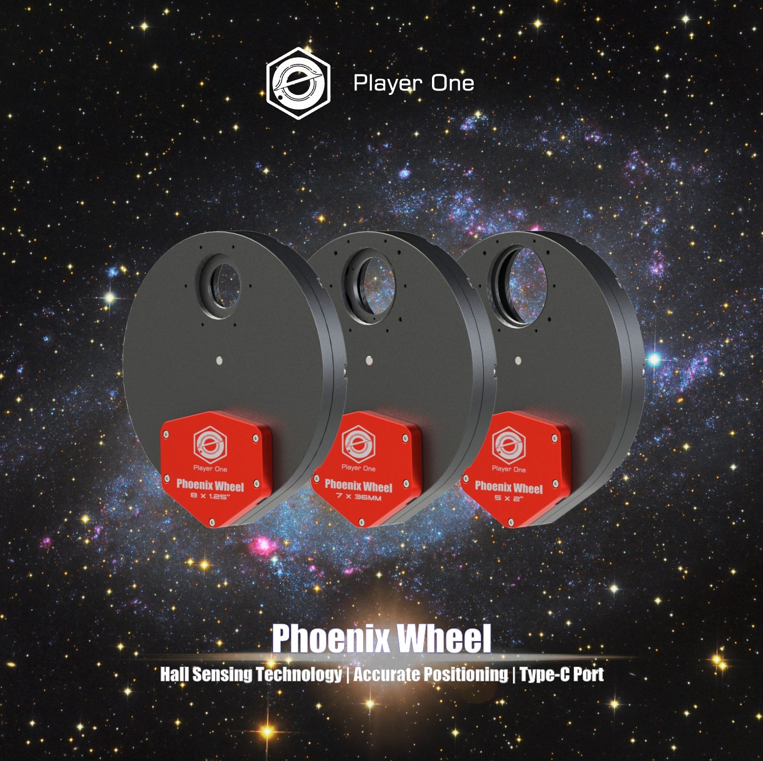 Player One Astronomy Phoenix Filter Wheel 7x36 – Astroworld Telescopes