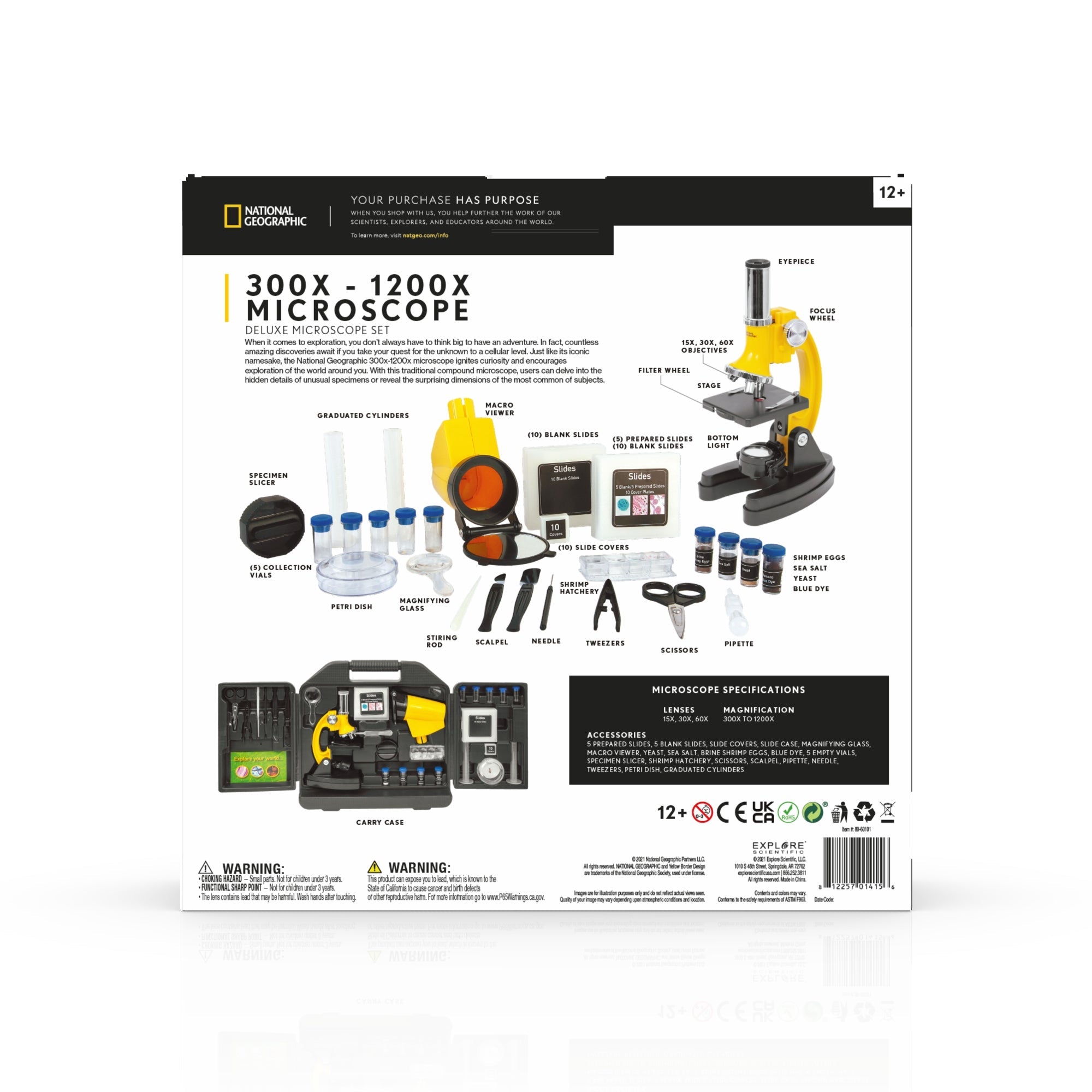 National Geographic 300x-1200x Microscope with Hard Case – Astroworld ...